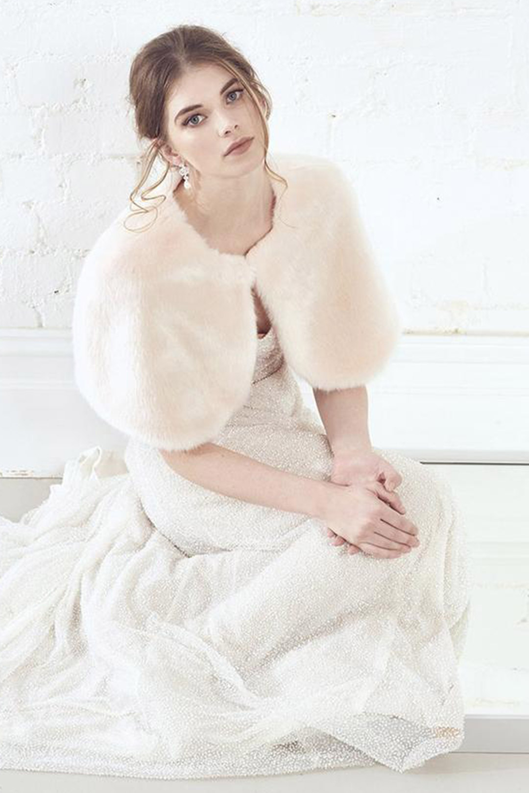 Love Me Tender Pink Capelet by Unreal Fur - Faux Fur Rental